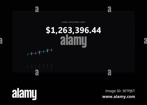 A digital financial data visualization featuring a growing candlestick ...