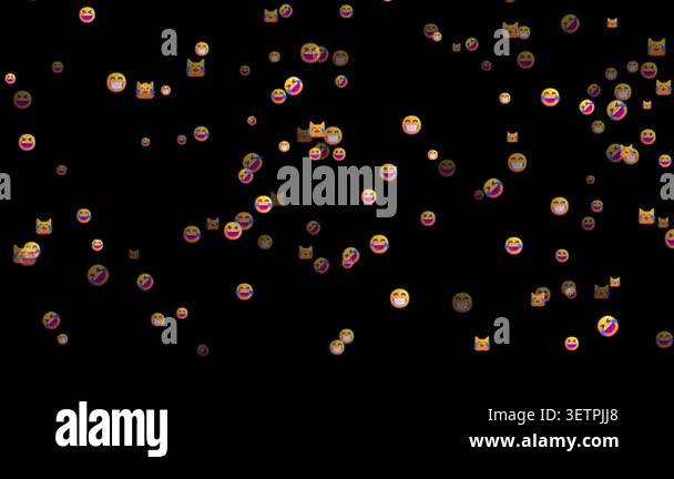 An abstract digital composition featuring a scattered array of yellow ...