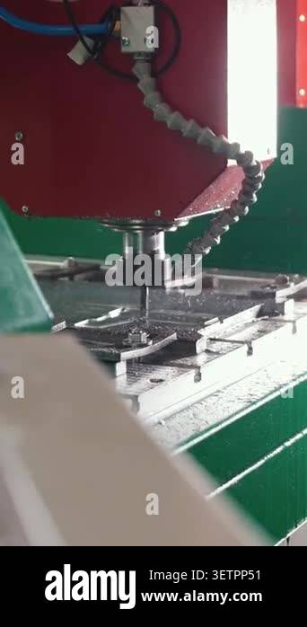 CNC milling or drilling machine, close up Stock Video Footage - Alamy