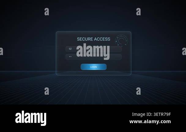Login form on the screen. illustration Stock Video Footage - Alamy