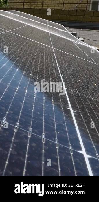 The Concept of Green Energy in an Urban Environment. Solar panels on ...