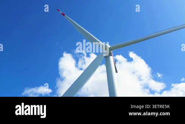 Wind turbines in the countryside near Mllrose, Brandenburg Stock Video ...