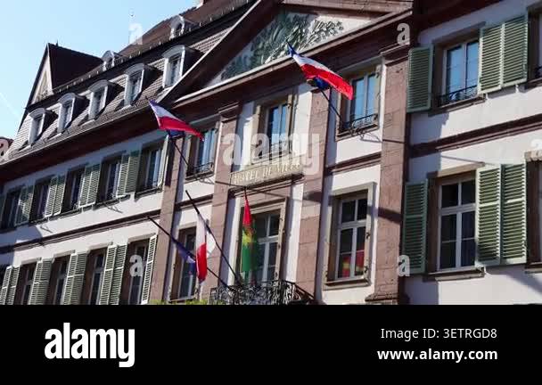 Colmar, France, May 23, 2026: Flags of France and other nations ...