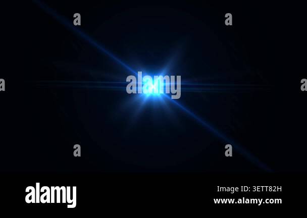 A bright blue starburst light radiates vividly in a dark background ...