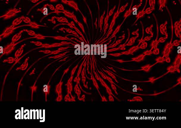 An eye-catching digital abstract featuring a red spiral pattern with a ...