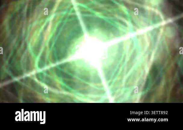 Vibrant swirling green light trails creating a dynamic and energetic ...