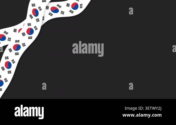 Dynamic South Korean flag background for remembrance, memorial, and ...