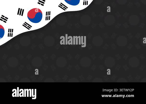 Solemn South Korean flag background for remembrance, memorial events ...