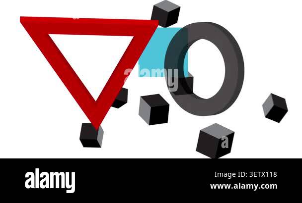 Geometrical graphic retro theme background animation with place for ...
