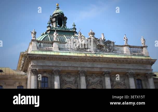 Munich Bavarian State Chancellery Column Facade Close Detail. High ...