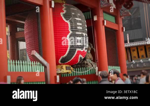 People Visiting Sensoji Temple Main Gate in Asakusa Tokyo Japan. High ...