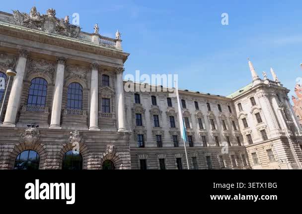 Munich Bavarian State Chancellery Tall Windows And Columns Detail. High ...