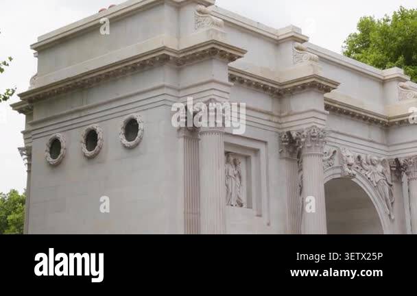 Marble Arch Stone Gateway With Ornate Carvings London. High quality 4k ...