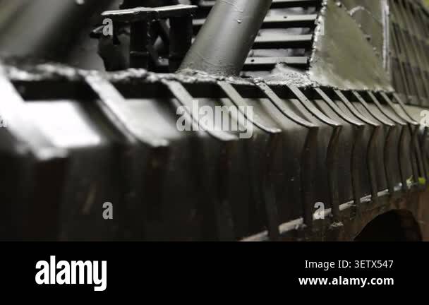Combat ready, wooded background, war machine. Detailed view showing ...