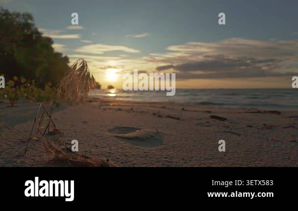 A romantic sea sunset, a tourist paradise, a place for relaxation Stock ...