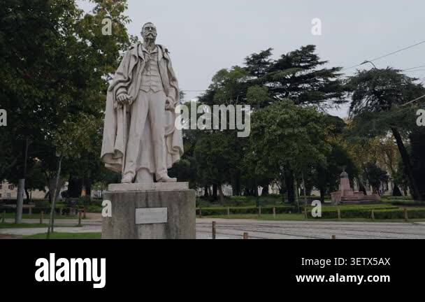 PORTO, PORTUGAL - OCTOBER 22 2025: Statue of Ramalho Ortigao famous ...