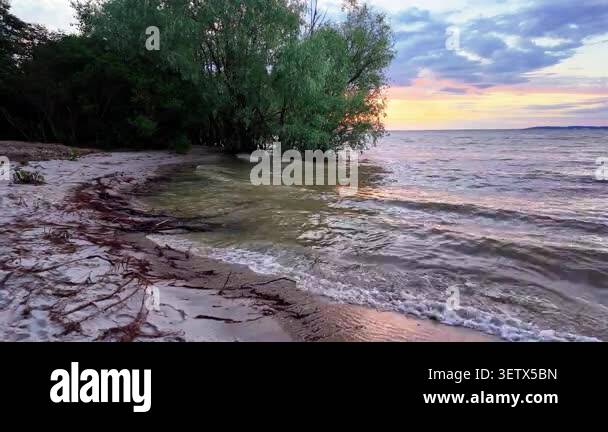 A romantic sea sunset, a tourist paradise, a place for relaxation Stock ...