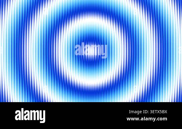Blue futuristic neon circles through textured glass. Luminous rings ...