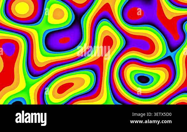 Abstract colorful background with a seamless psychedelic wave pattern ...