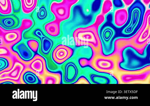 Colorful abstract psychedelic swirl pattern with vibrant organic shapes ...