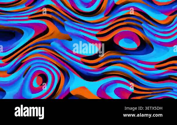 Twisted Blue Red 3D Strands Rotating Background Loop background with ...