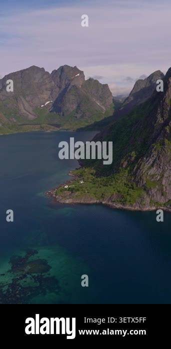 Stunning aerial footage of Lofoten Islands in Norway, featuring ...