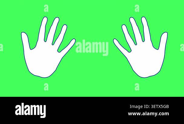 Cartoonish Human like waving hand animation. Welcomeing gesture with ...