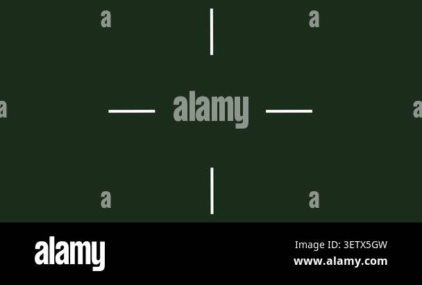 Digital Old school rifle scope target animation lines. Arrow hitting ...
