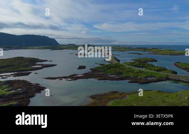 Stunning aerial footage of the iconic Atlantic Ocean Road bridge ...
