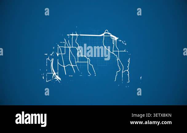 Ink reveal animation of Seattle city, Washington (WA), United States of ...