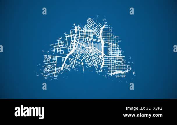 Ink reveal animation of San Antonio city, Texas (TX), United States of ...