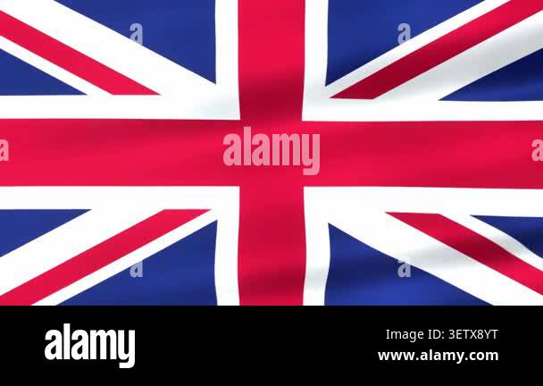 Union Jack waving majestically in the wind, a symbol of the United ...