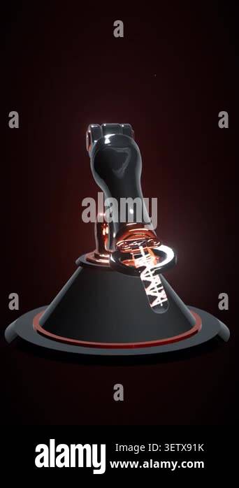 A heavy titanium pincer isolates a brilliant toxic hologram. Deep ...