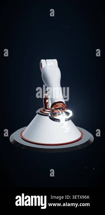 A futuristic cyber scanner maps a dense synthetic strand. The ...