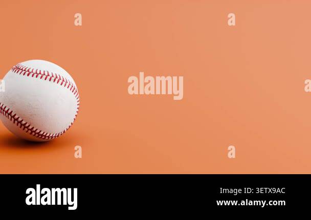 Baseball Ball Rolling Slowly from Left and from Right and Stopping on ...