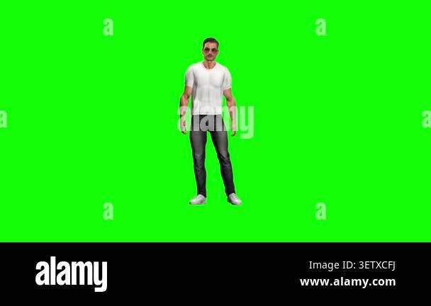 Male character walking and gesturing with confident catwalk style on ...