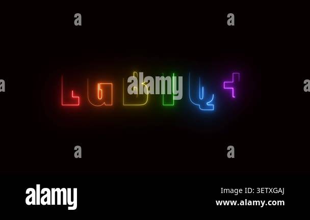 animated text LGBTQ with glowing neon light effect Stock Video Footage ...