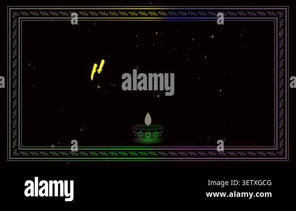 happy diwali colorful frame greeting card background Stock Video ...