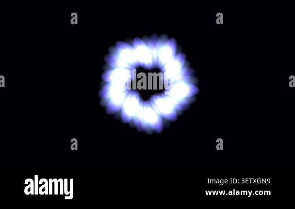 Soft white energy rings shimmer with a gaseous plasmalike glow as they ...