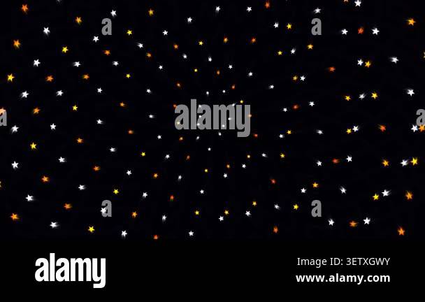 A dense array of white and golden orange stars twinkling against a ...