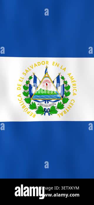 El Salvador Flag Waving in Vertical Format | 4K Stock Video Footage - Alamy