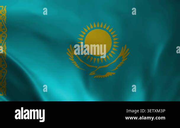 Laos flag animation with realistic fabric texture and dramatic lighting ...