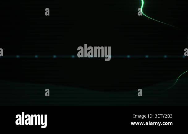 Glowing green neon light trails on dark background Stock Video Footage ...