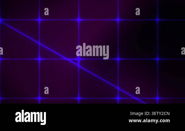 A dark purple background with a neon blue grid and diagonal line Stock ...