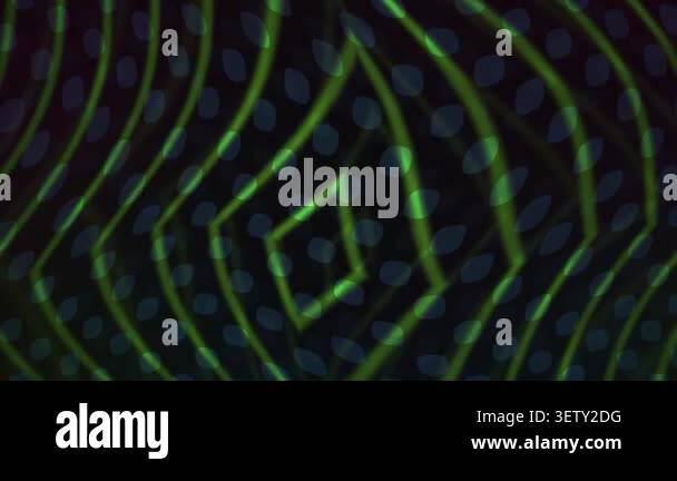 Neon green glowing lines on a dark background with a diamond shape ...