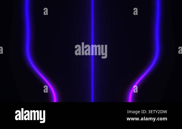 A mesmerizing neon light design featuring purple and blue glowing lines ...
