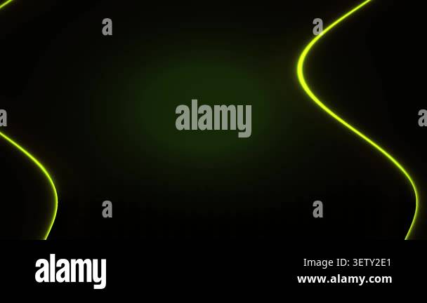 neon green glowing lines on a dark background Stock Video Footage - Alamy