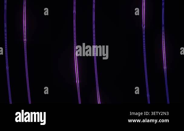 neon light trails on black background with purple and blue colors Stock ...