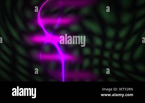 neon purple light streaks on dark background with green patterns Stock ...
