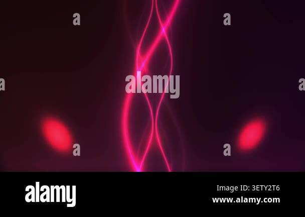 Vibrant pink neon light trails swirling against a dark backdrop with ...